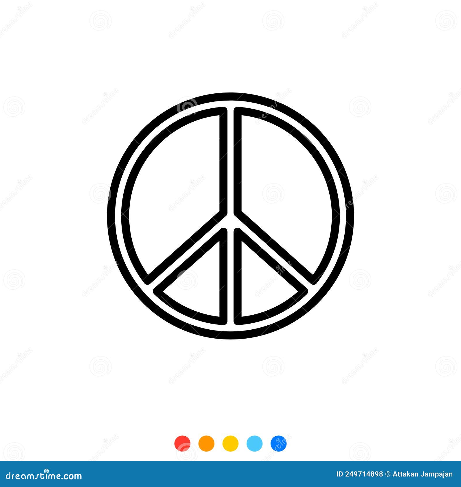 Peace Sign, Vector, Icon, Illustration. Stock Vector - Illustration of ...
