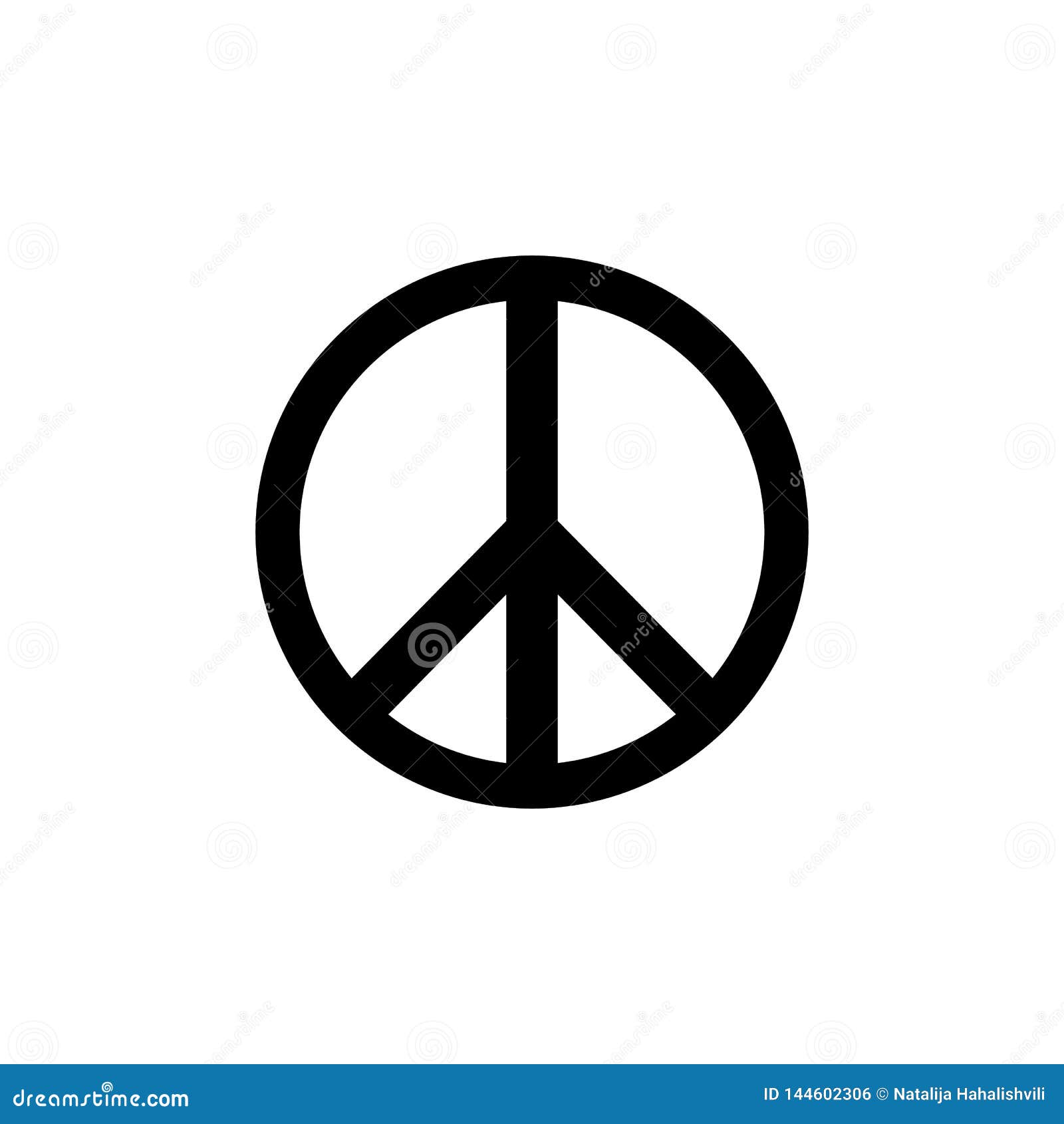 Peace sign vector stock vector. Illustration of simple - 144602306