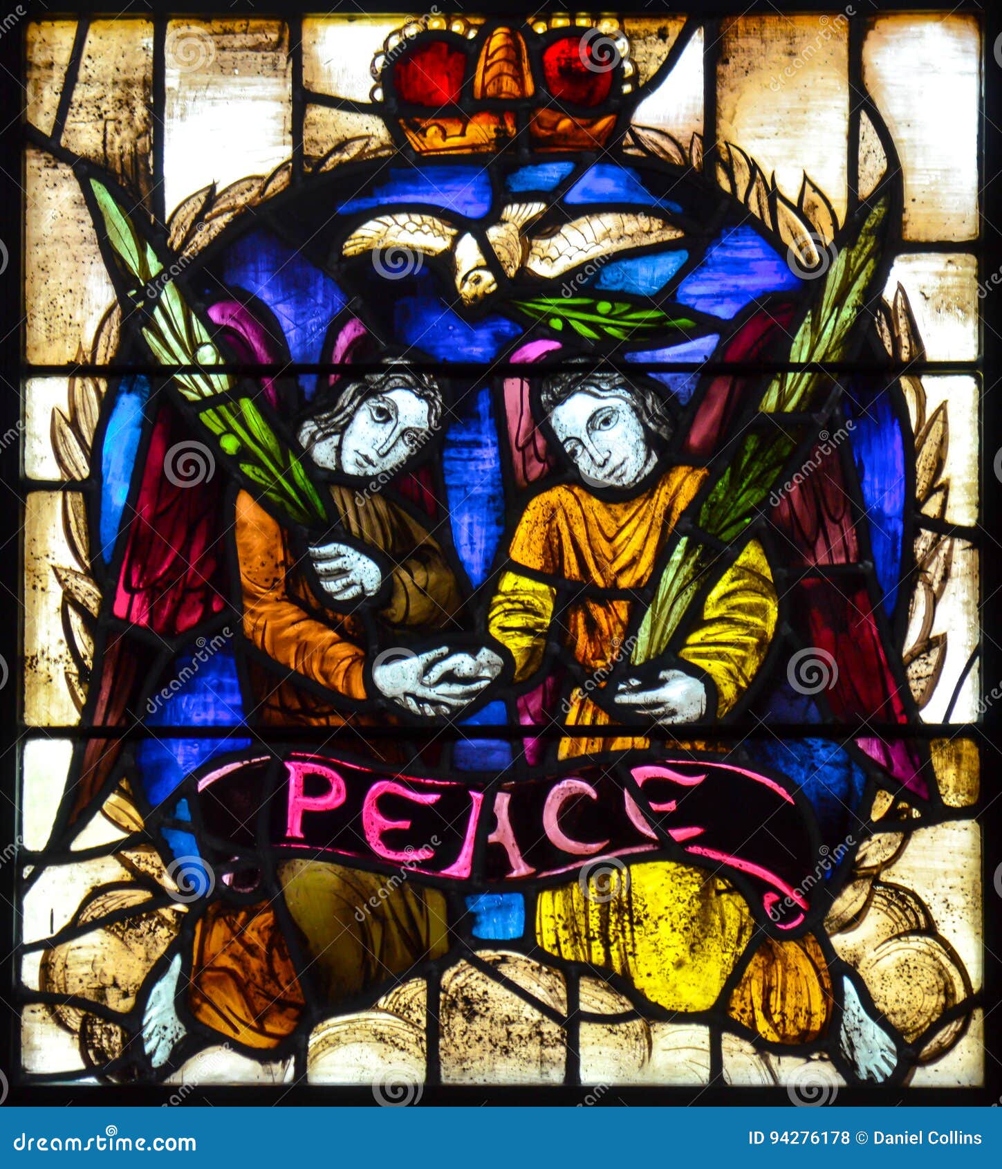 Peace Stained Glass stock photo. Image of artist, pieces - 94276178