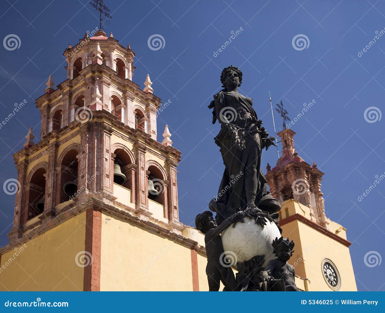 Peace Statue Basilica Guanajuato Mexico Stock Image - Image of ...