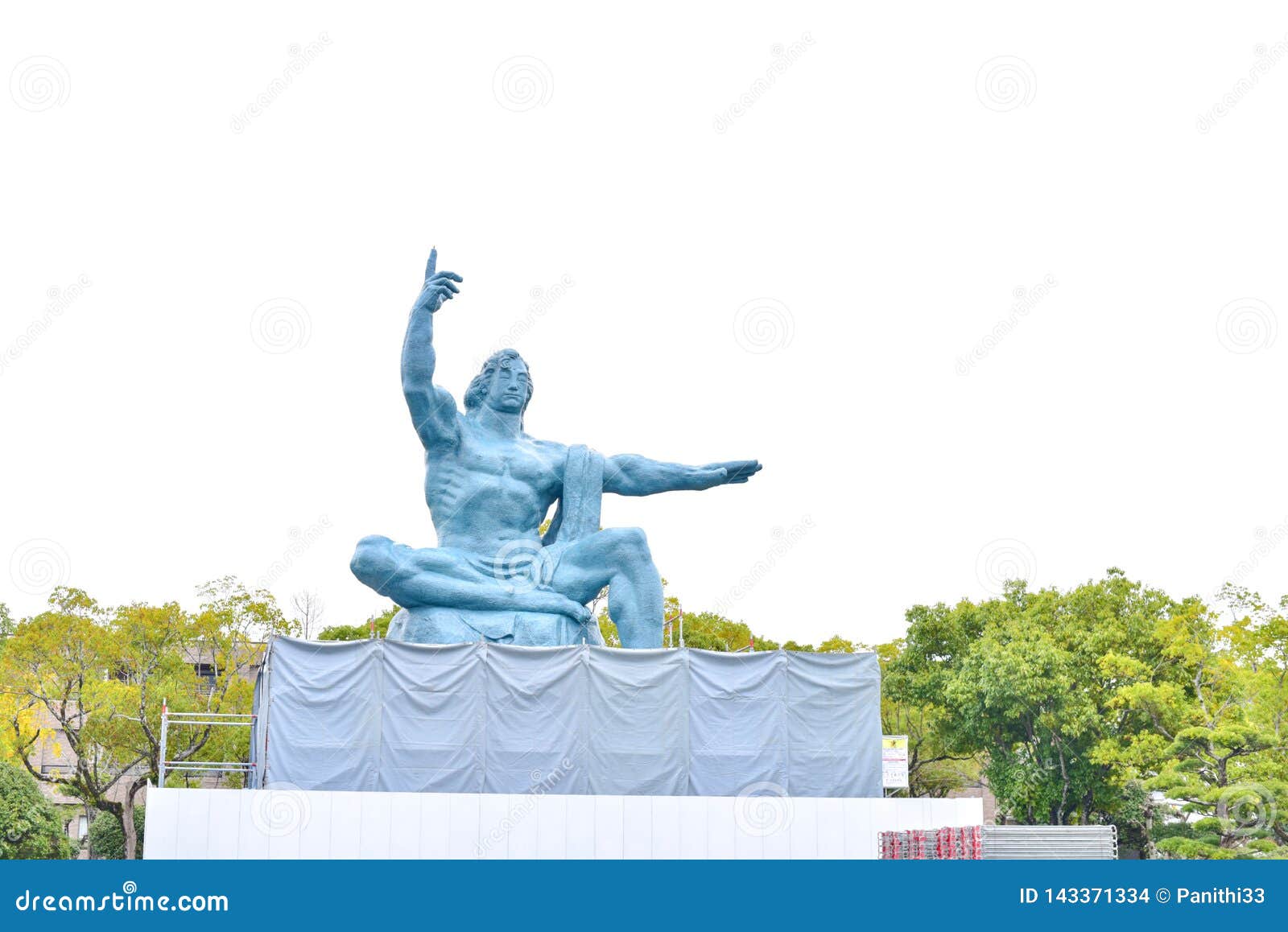 The Peace Statue at Nagasaki Peace Park in Japan Editorial Stock Image ...