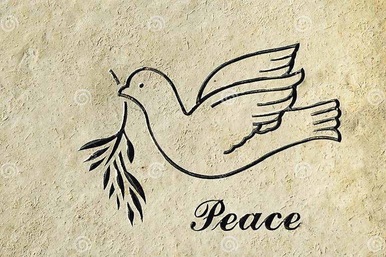 Peace Stone Etching stock image. Image of religion, etched - 11846829