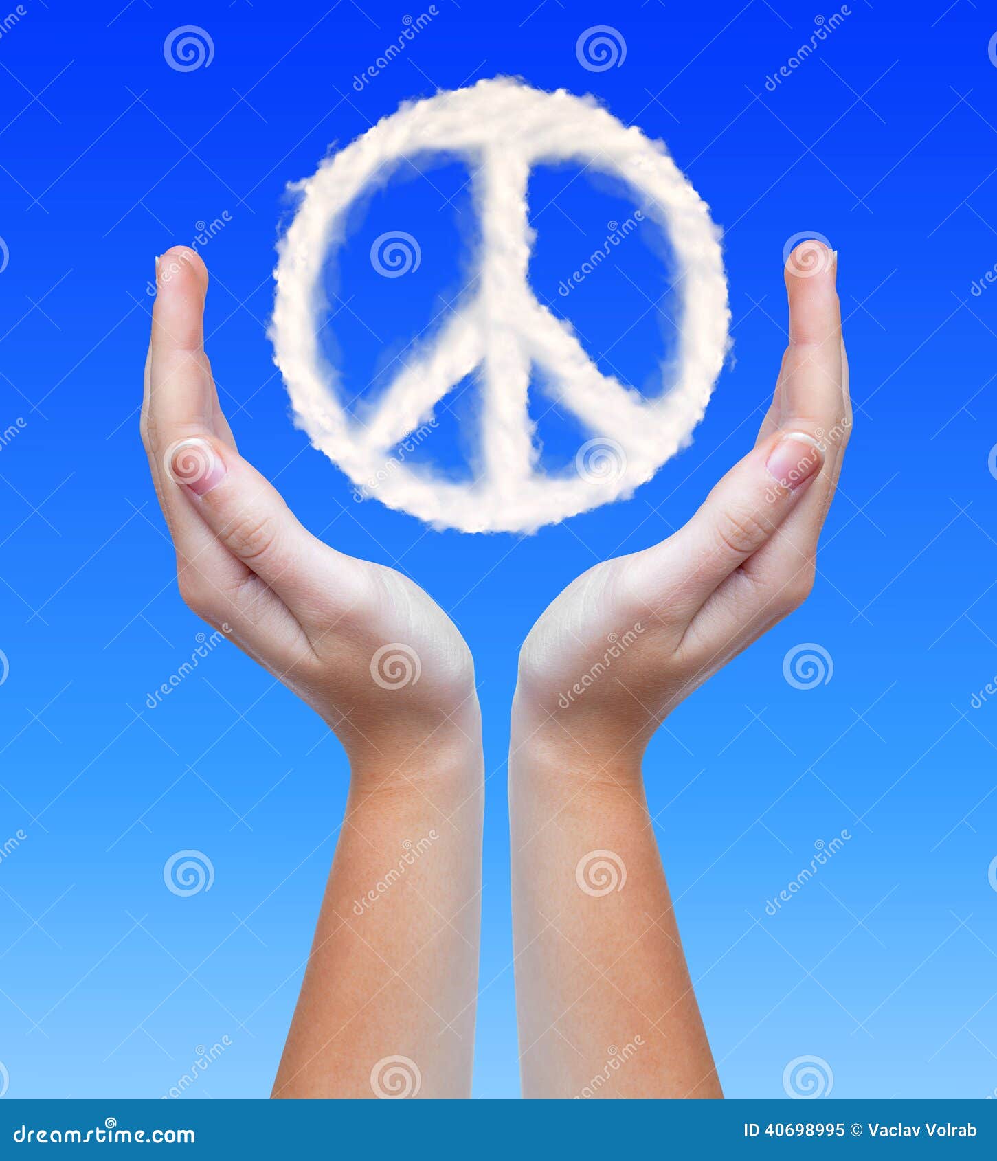 Peace symbol from clouds stock image. Image of imagination - 40698995