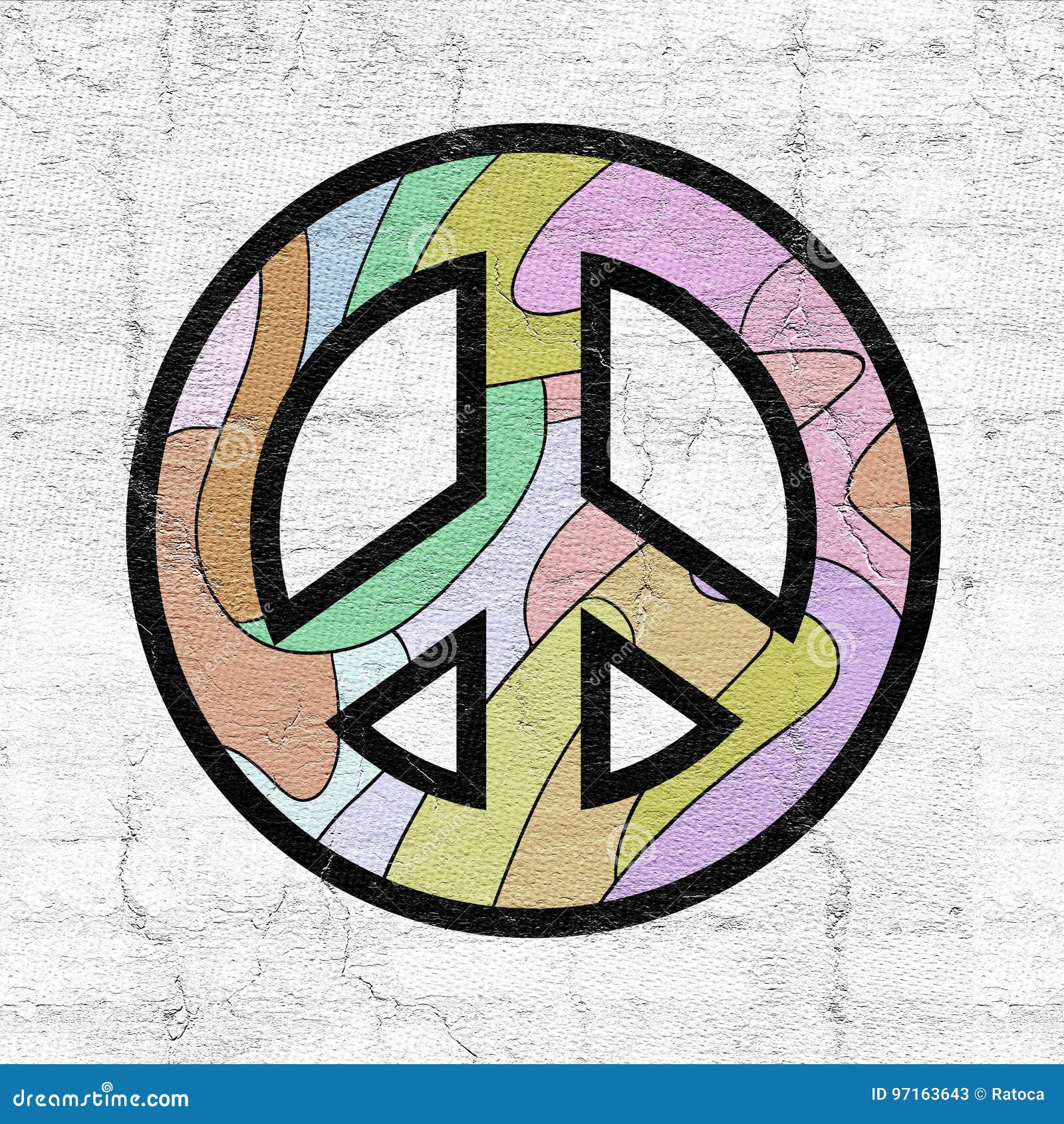Peace symbol stock illustration. Illustration of icon - 97163643