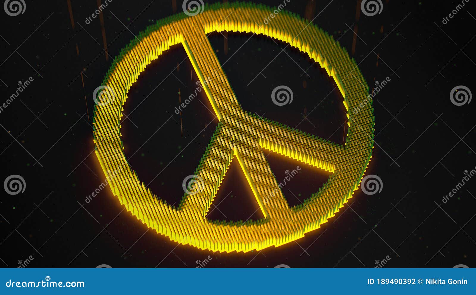 Peace Symbol 3D Render Illustration Stock Illustration - Illustration ...