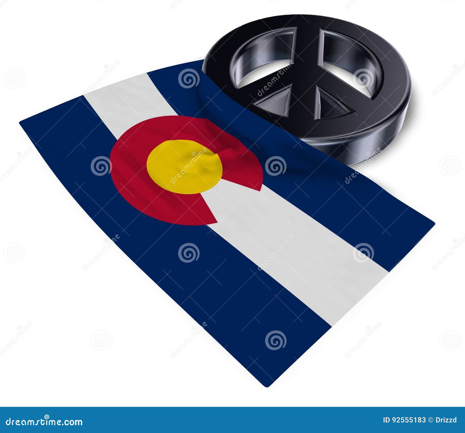 Peace Symbol and Flag of Colorado Stock Illustration - Illustration of ...