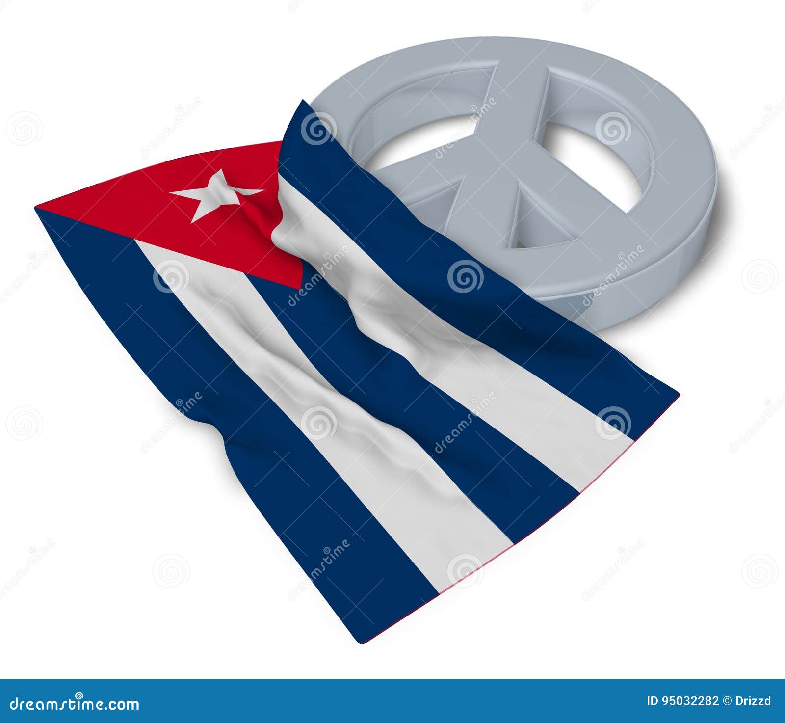 Peace Symbol and Flag of Cuba Stock Illustration - Illustration of ...