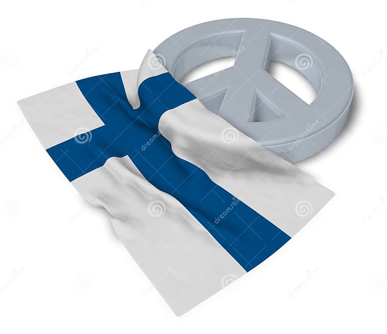 Peace Symbol and Flag of Finland Stock Illustration - Illustration of ...