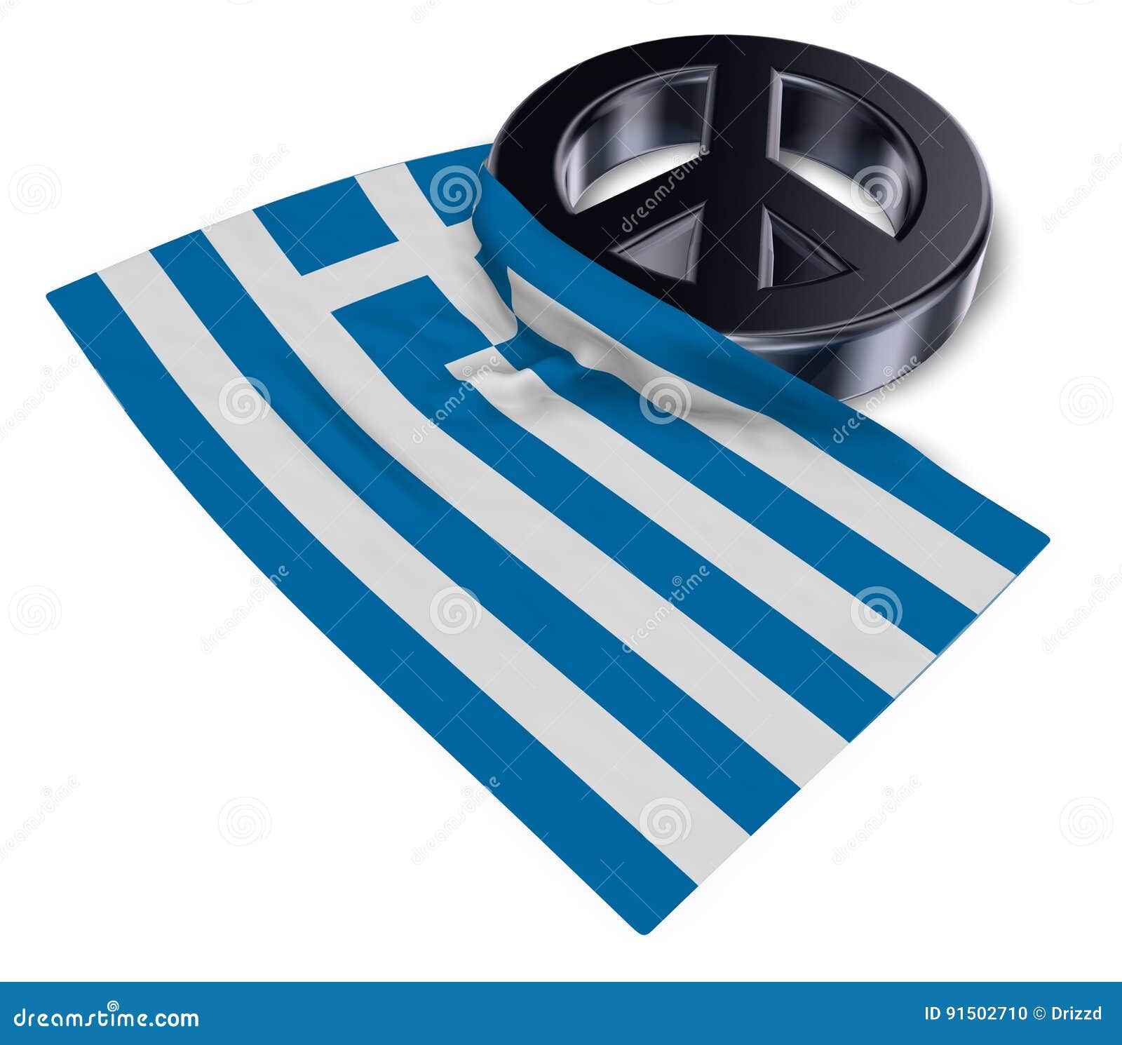 Peace Symbol and Flag of Greece Stock Illustration - Illustration of ...