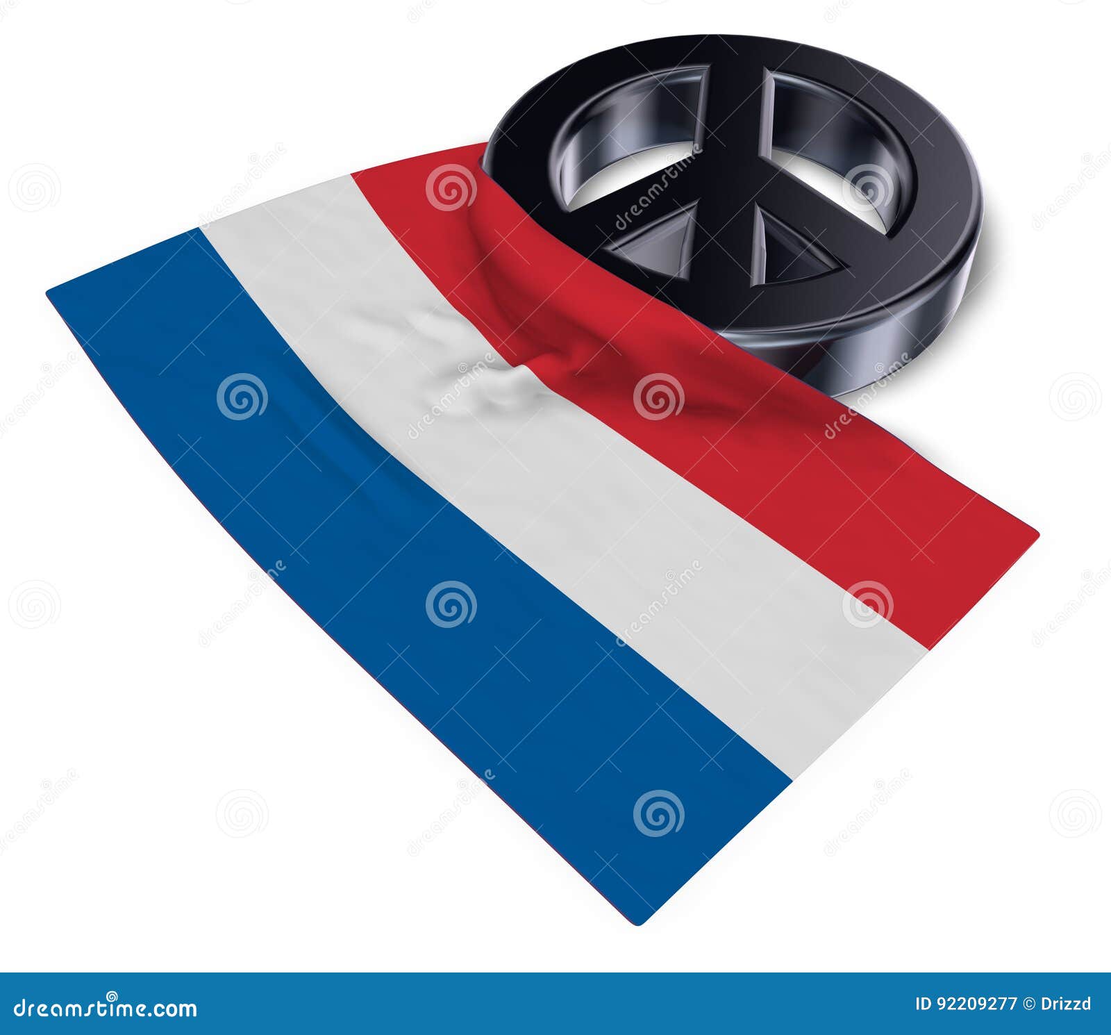 Peace Symbol and Flag of the Netherlands Stock Illustration ...