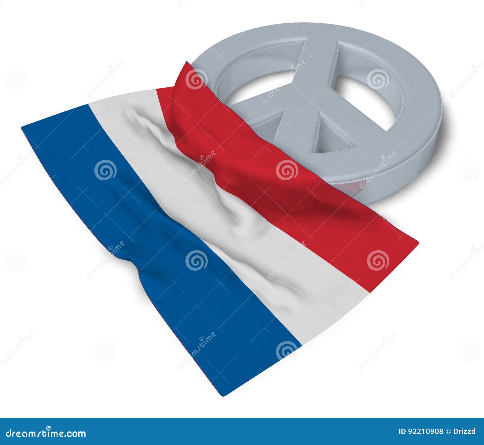 Peace Symbol and Flag of the Netherlands Stock Illustration ...
