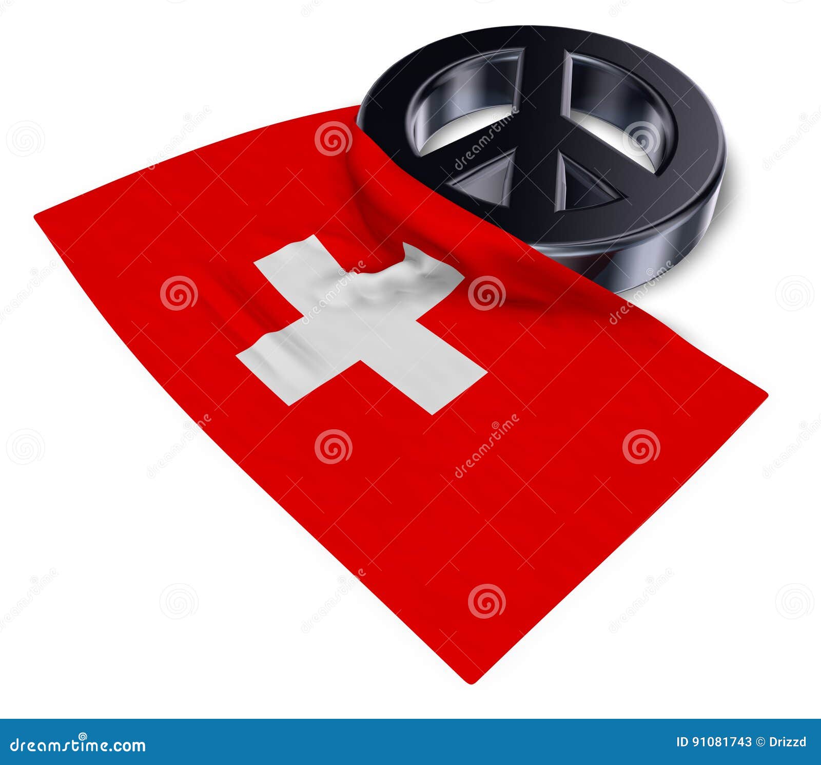 Peace Symbol and Flag of Switzerland Stock Illustration - Illustration ...