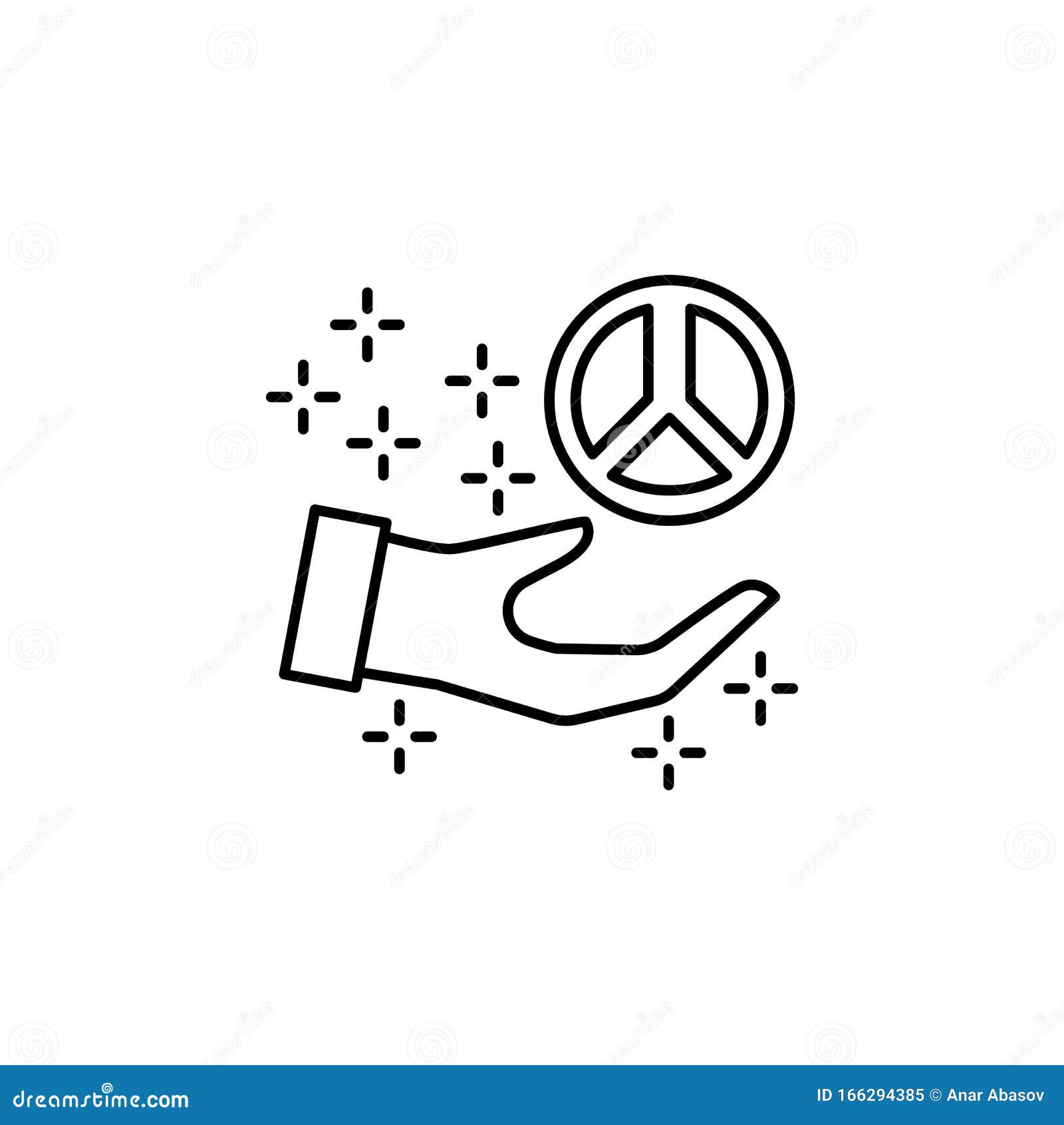 Peace Symbol Hand Icon. Element of No Government Organisation Icon ...