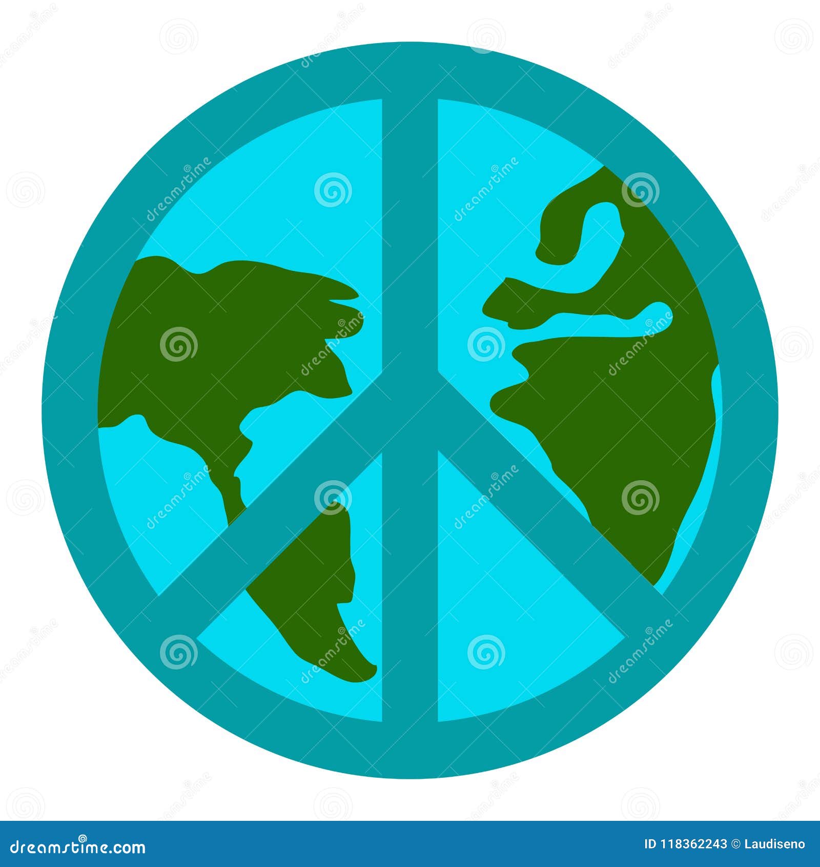Peace symbol icon stock vector. Illustration of colorful - 118362243