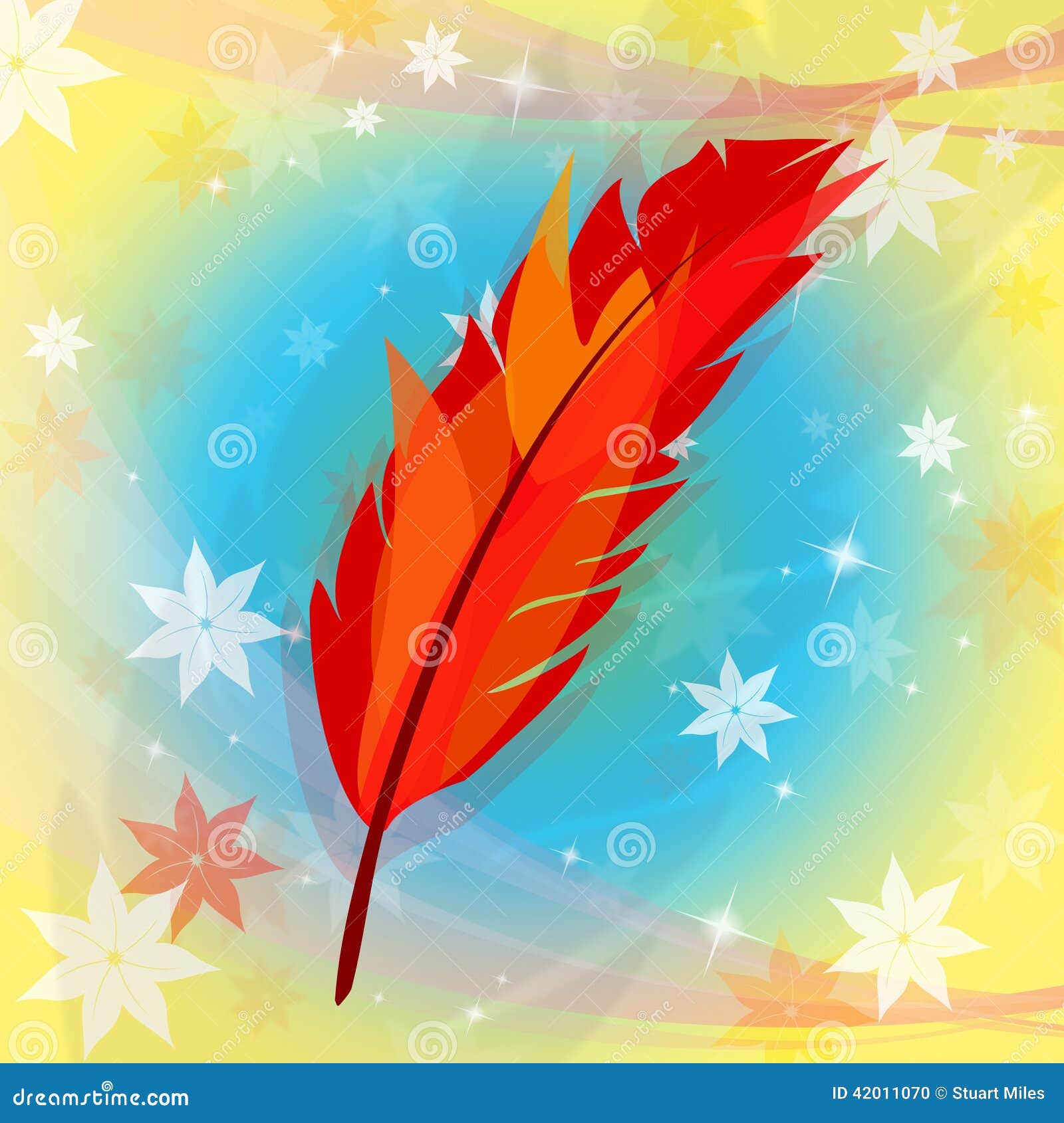 Peace Symbol Indicates Flock of Birds and Feathers Stock Illustration ...