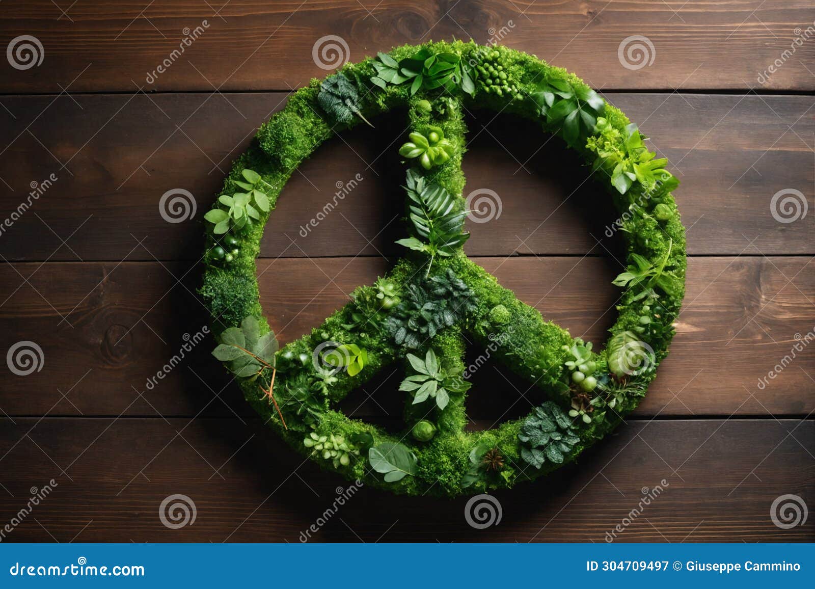 Peace Symbol Made of Various Eco Friendly Materials Stock Illustration ...