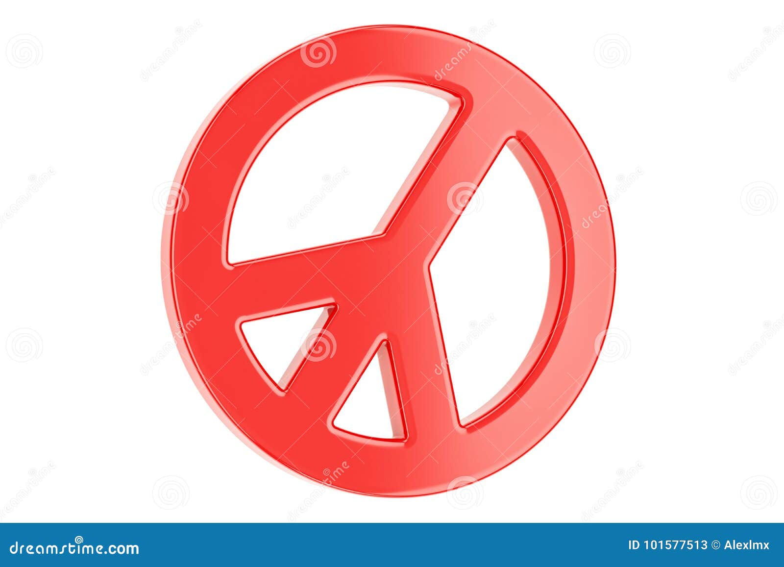 Peace Symbol, Pacifism Sign. 3D Rendering Stock Illustration ...