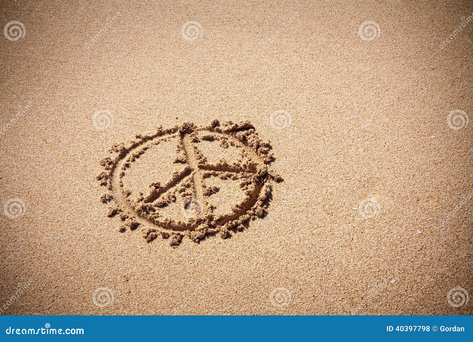 Peace Symbol on the Sand Beach Stock Photo - Image of outdoor, scenic ...