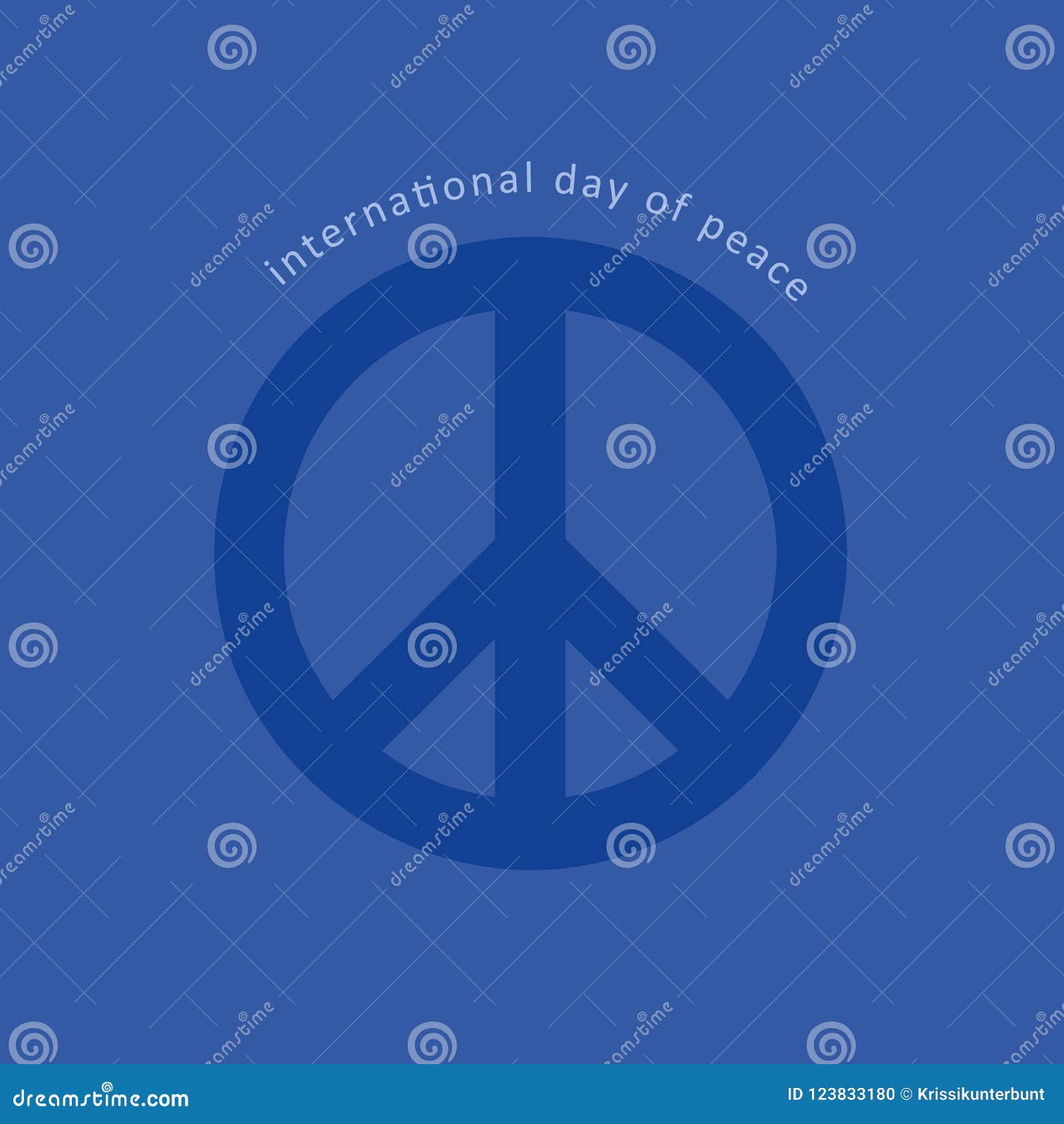 Peace symbol sing blue stock vector. Illustration of simple - 123833180