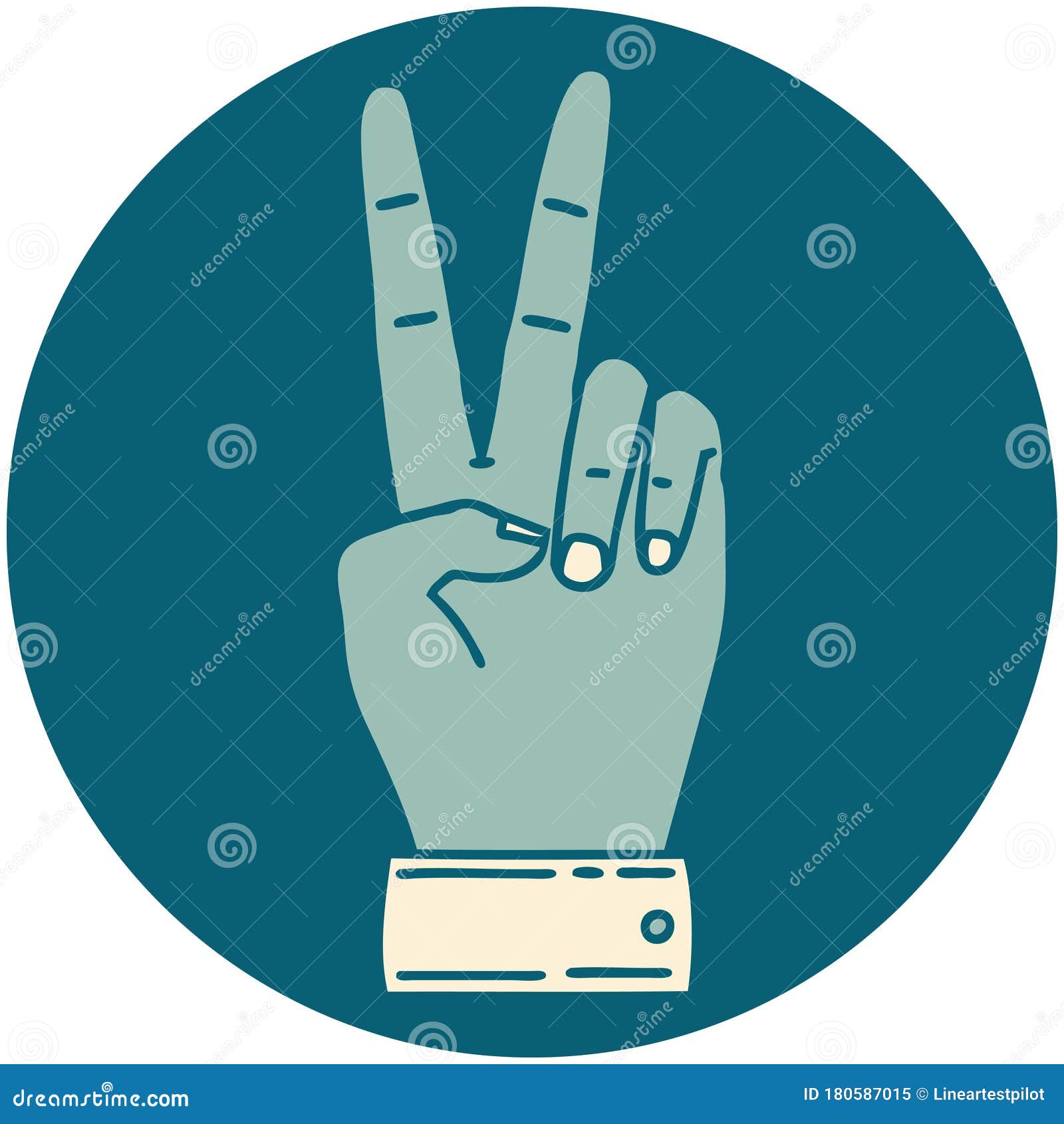 Peace Symbol Two Finger Hand Gesture Icon Stock Vector - Illustration ...