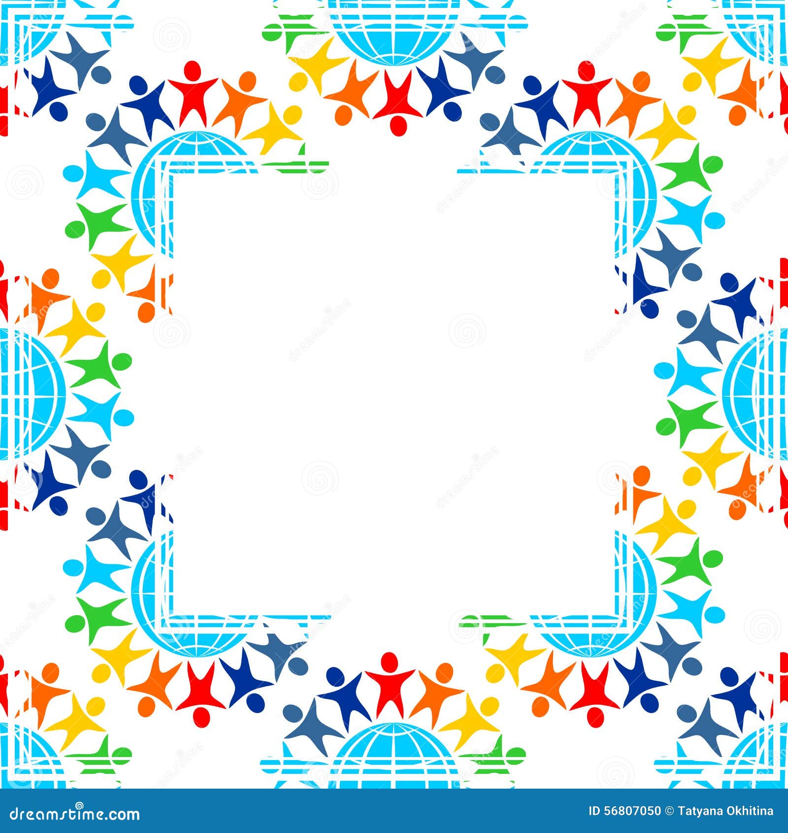 Peace symbols border stock vector. Illustration of drawing - 56807050