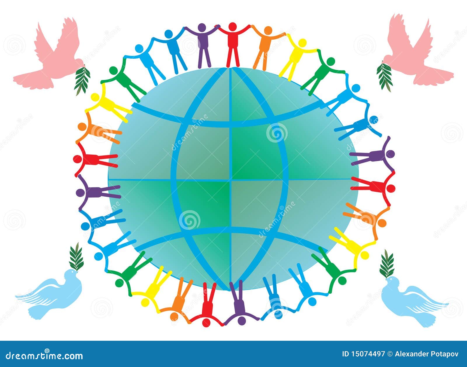 Peace symbols illustration stock vector. Illustration of agreement ...