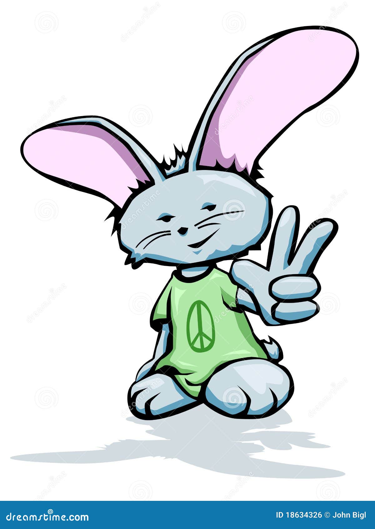 The Peace-ter Bunny stock vector. Illustration of cartoon - 18634326