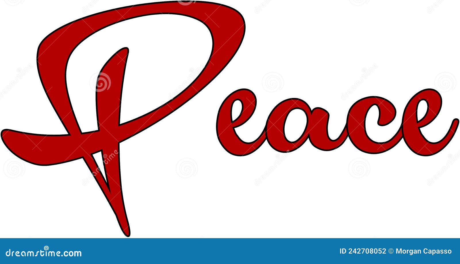 Peace Text Sign Illustration Stock Vector - Illustration of freedom ...