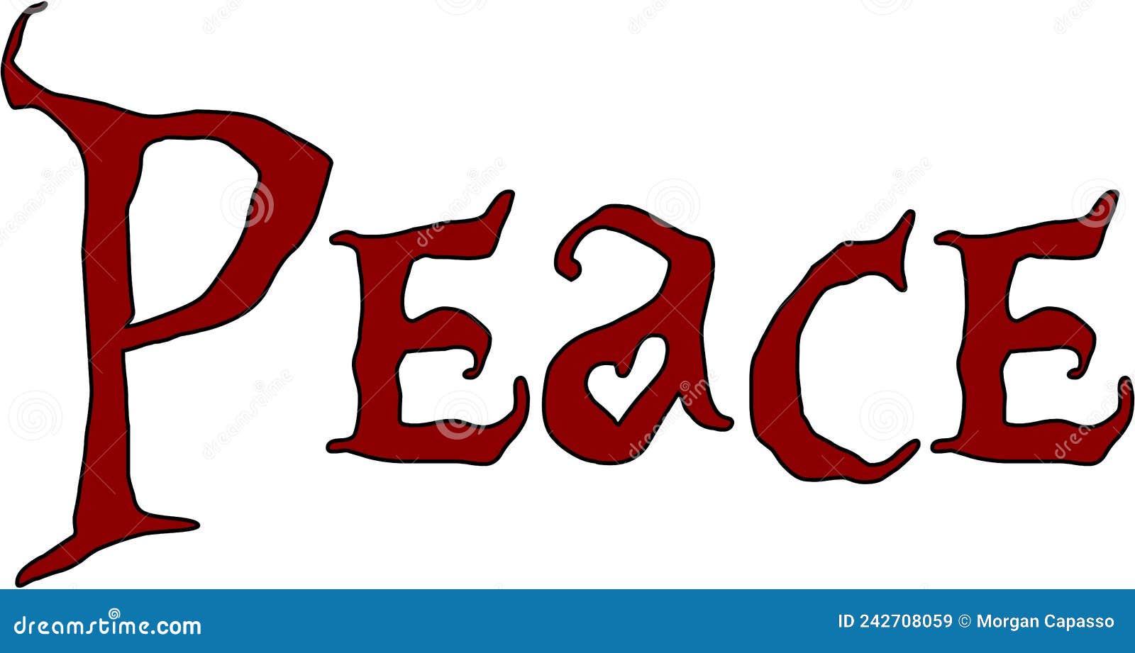 Peace Text Sign Illustration Stock Vector - Illustration of holiday ...