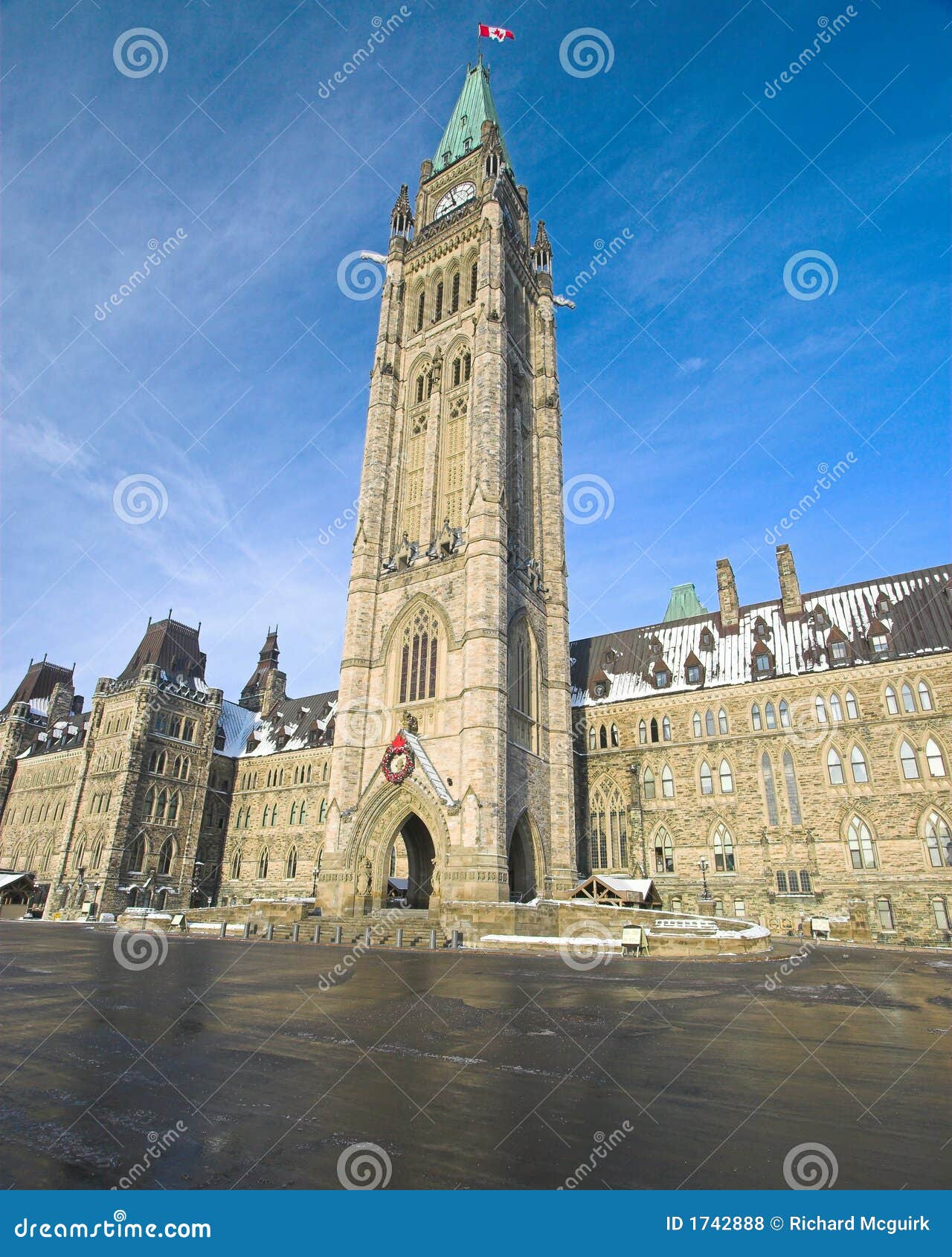 Peace Tower stock photo. Image of landmark, seasonal, path - 1742888