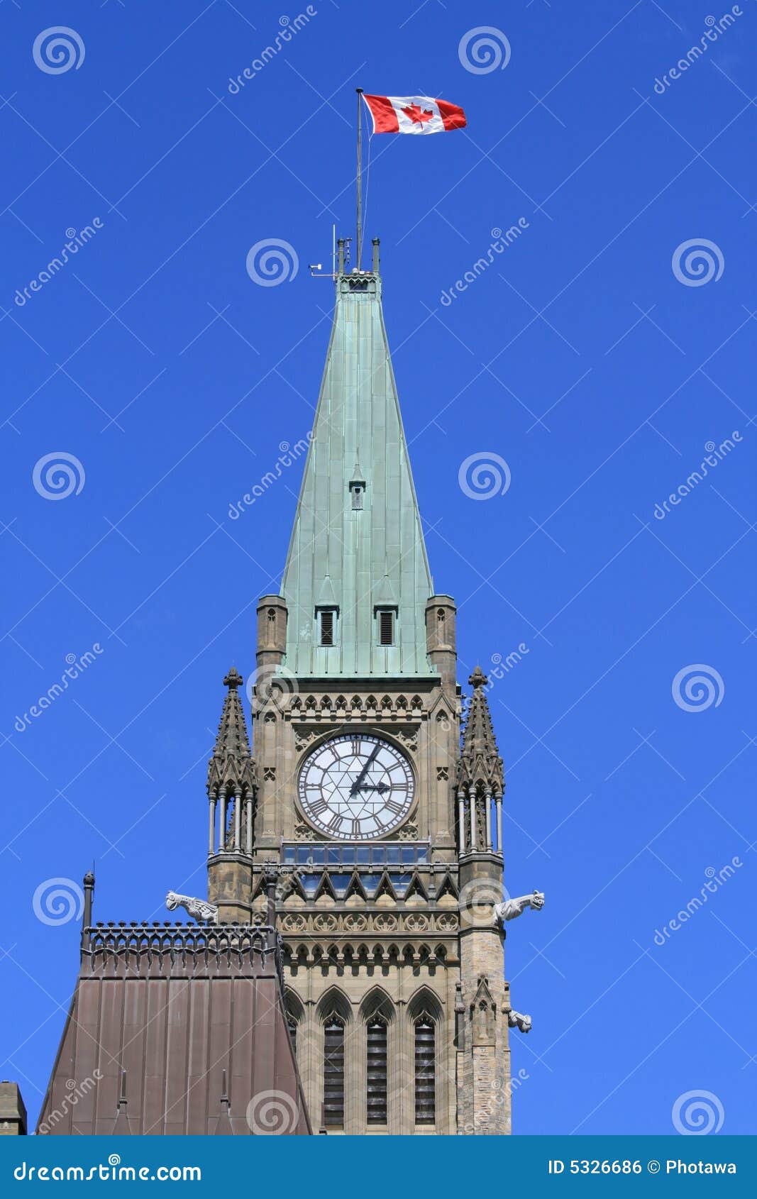 Peace Tower of Parliament stock photo. Image of architecture - 5326686