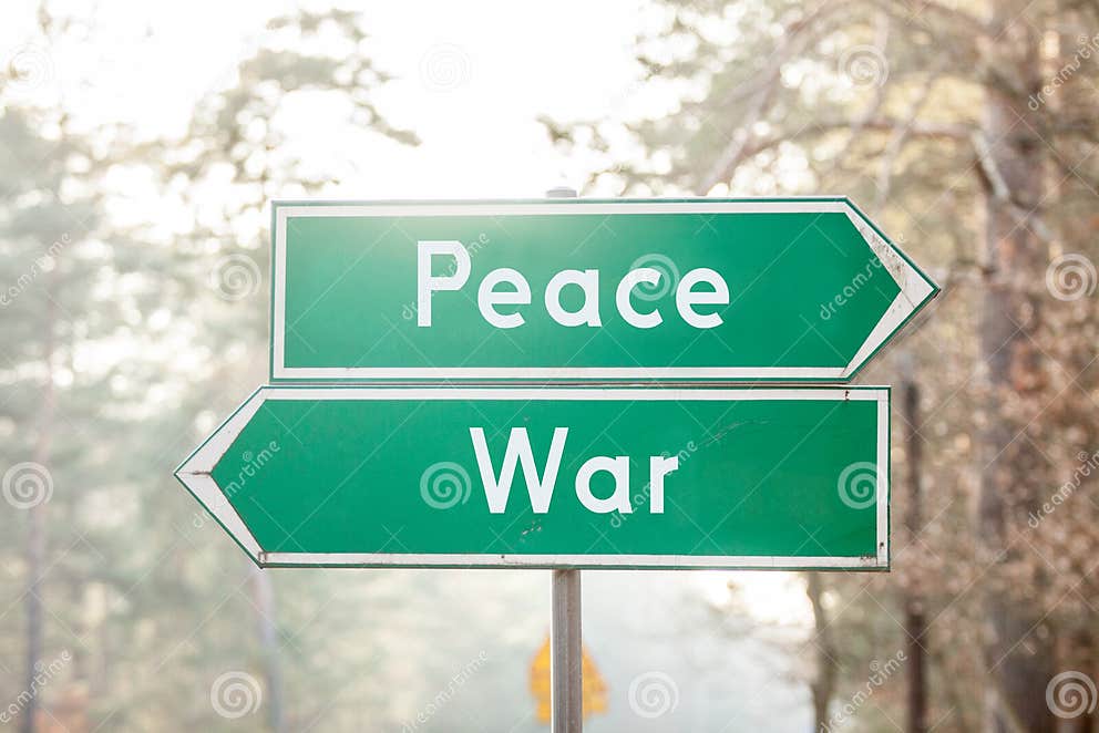 Peace or War stock image. Image of future, road, green - 39701365