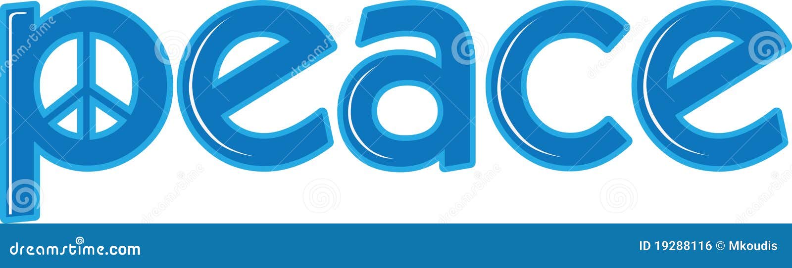 Peace Word stock vector. Illustration of letter, design - 19288116