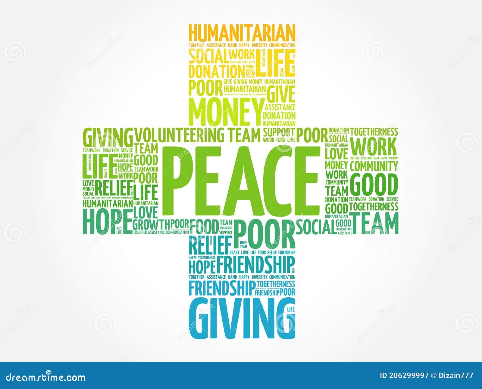 Peace word cloud collage stock illustration. Illustration of hope ...