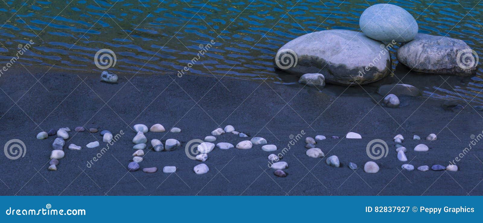 Peace word made by pebbles stock image. Image of objects - 82837927