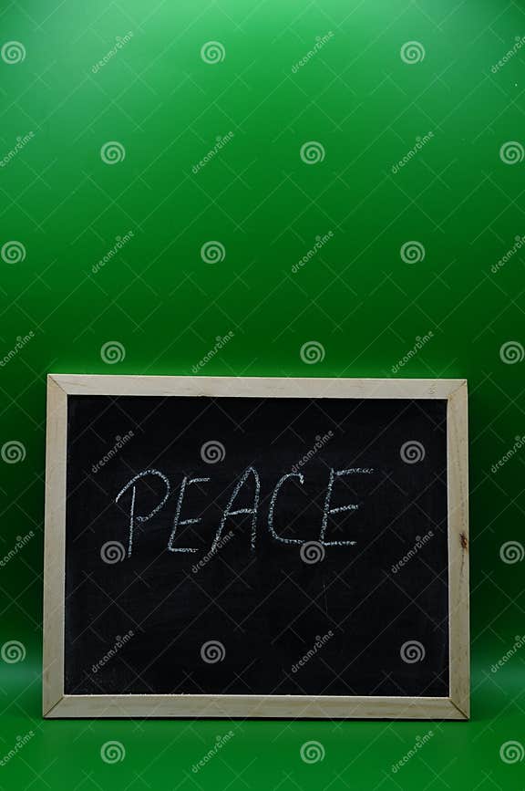 Peace Write with Green Background Stock Illustration - Illustration of ...