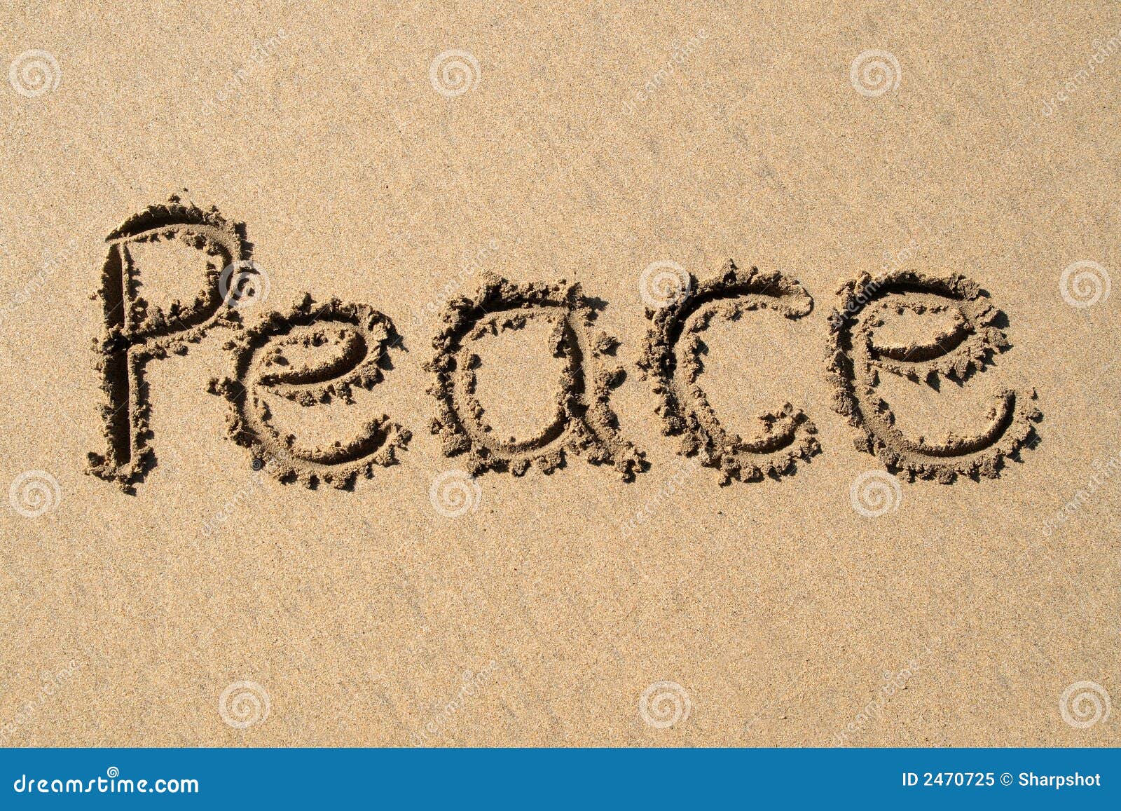 Peace, written on a beach. stock illustration. Illustration of concept ...