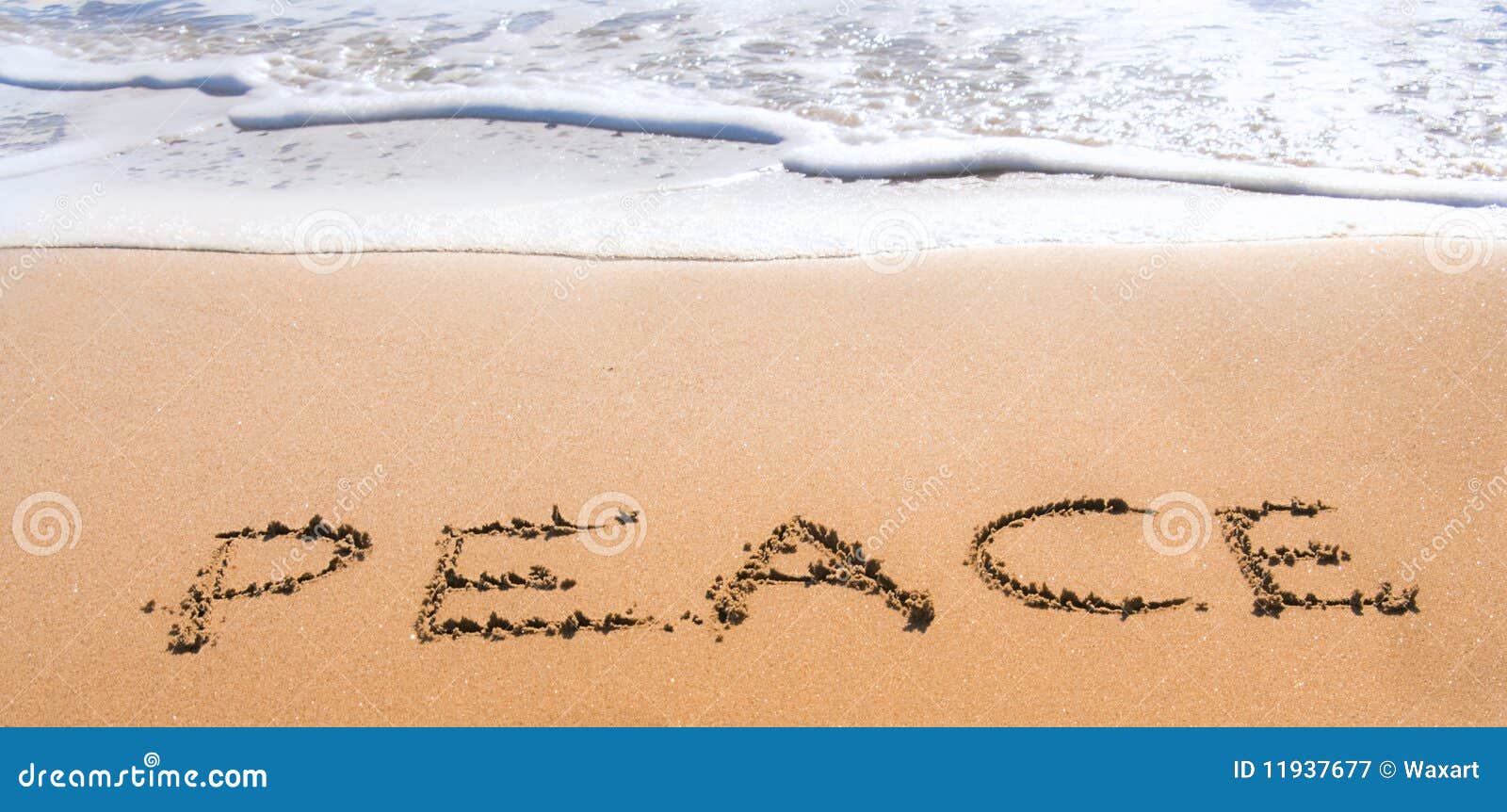 Peace Written in Sand on Beach Stock Image - Image of writing, beach ...