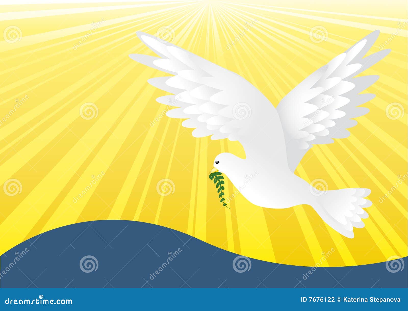 Peace_yellow stock vector. Illustration of lighting, glare - 7676122