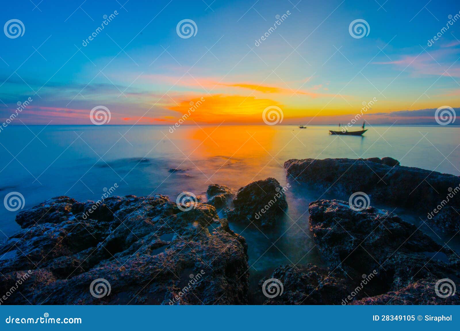 Peaceful stock image. Image of evening, dusk, river, nature - 28349105