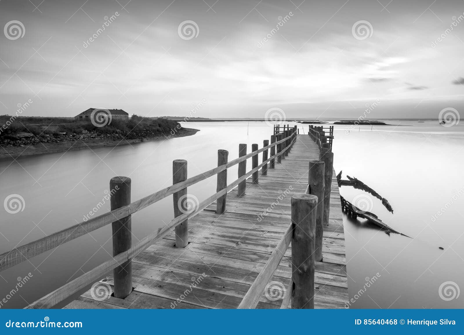 Peaceful ancient pier stock photo. Image of nature, river - 85640468