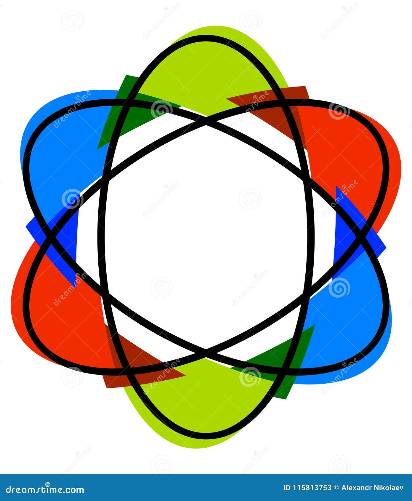 Peaceful Atom. Physical Colorful Vector Template2 Stock Vector ...