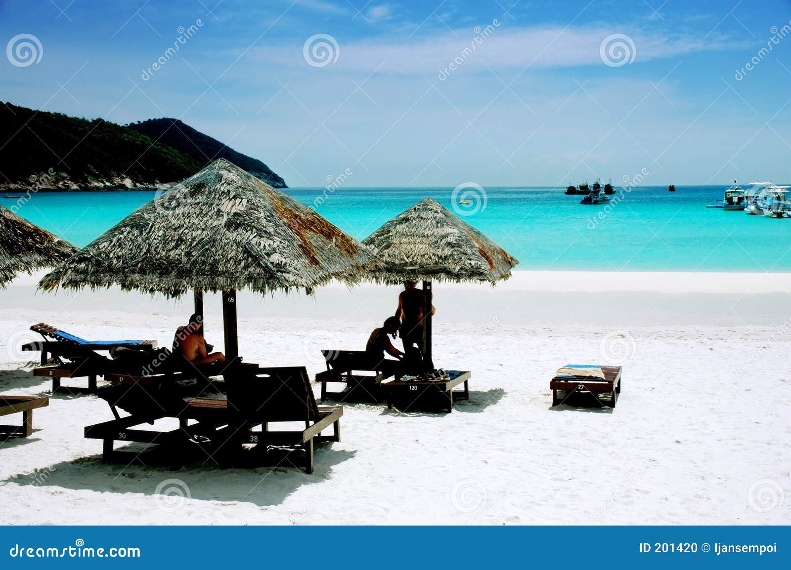 Peaceful beach scenery stock photo. Image of escape, ocean - 201420