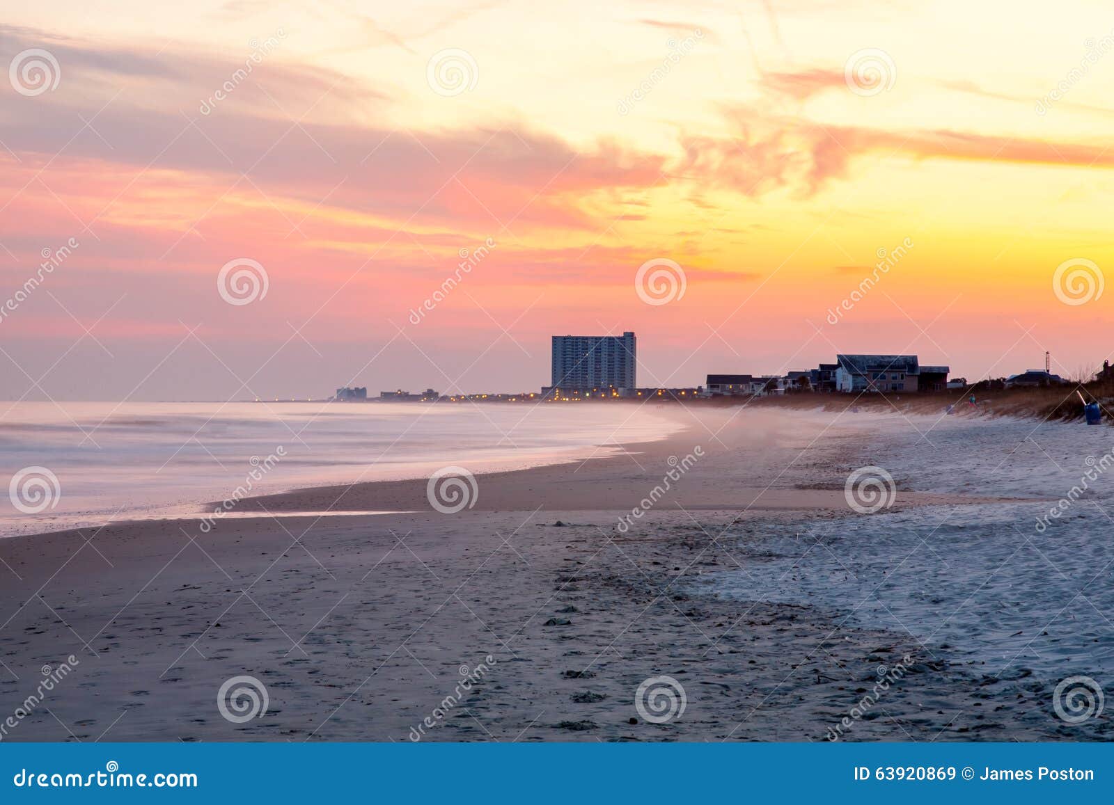 Peaceful beach at sunset stock image. Image of peaceful - 63920869