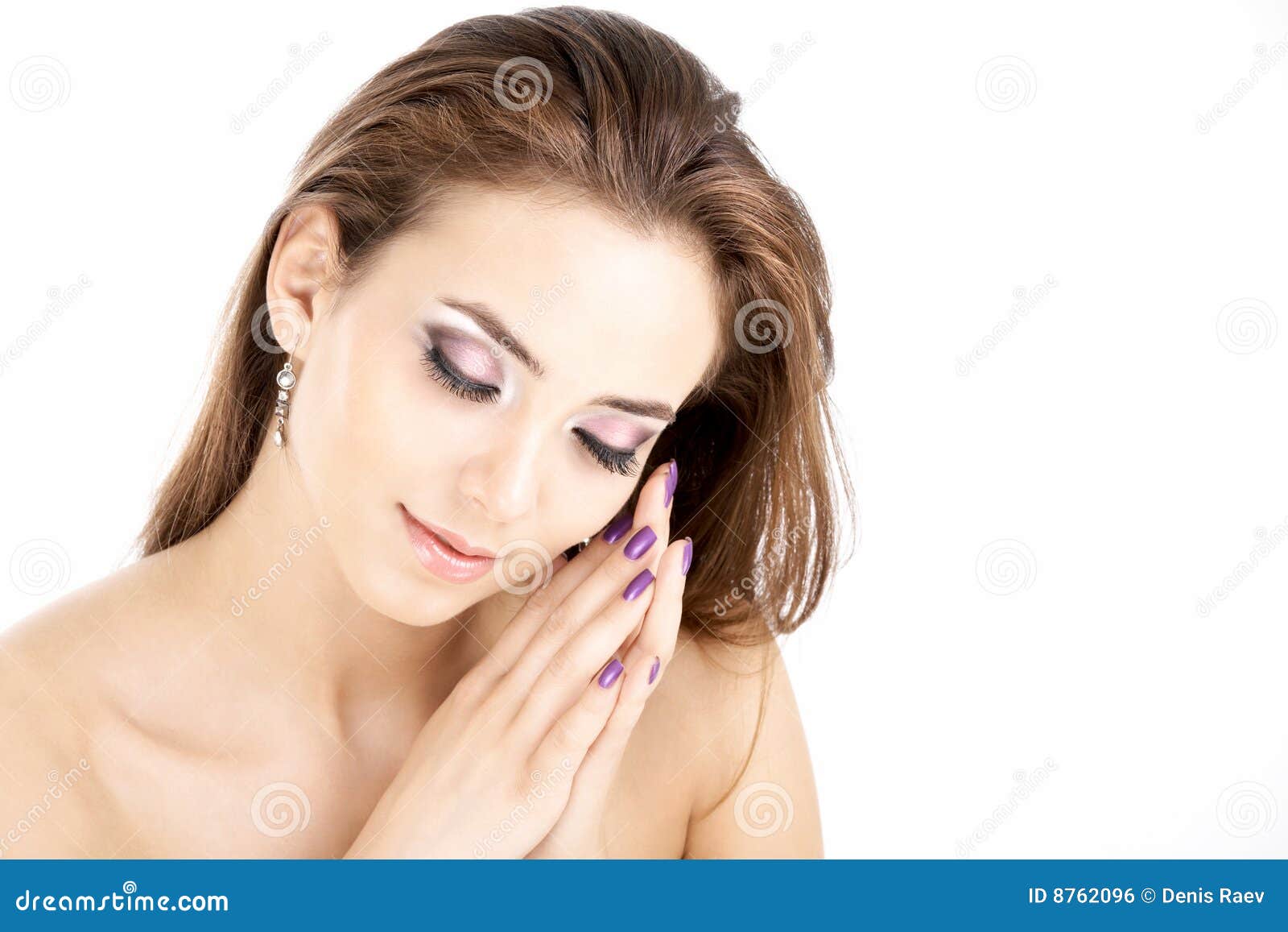 Peaceful beauty stock photo. Image of care, fashion, jewelry - 8762096