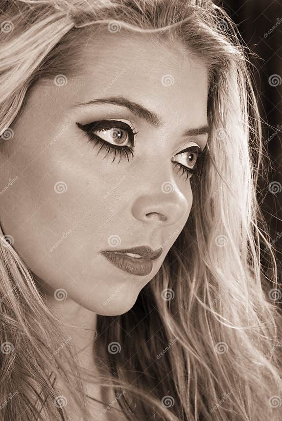 Peaceful blond. stock image. Image of girls, glamorous - 4101451