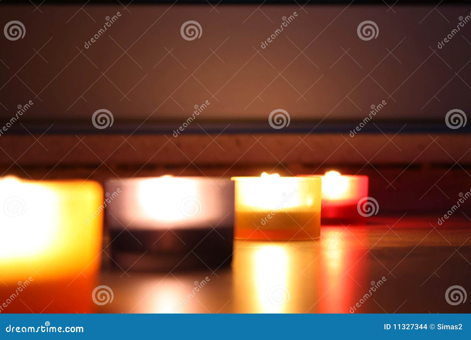 Peaceful Candle Lights stock photo. Image of bright, darkness - 11327344