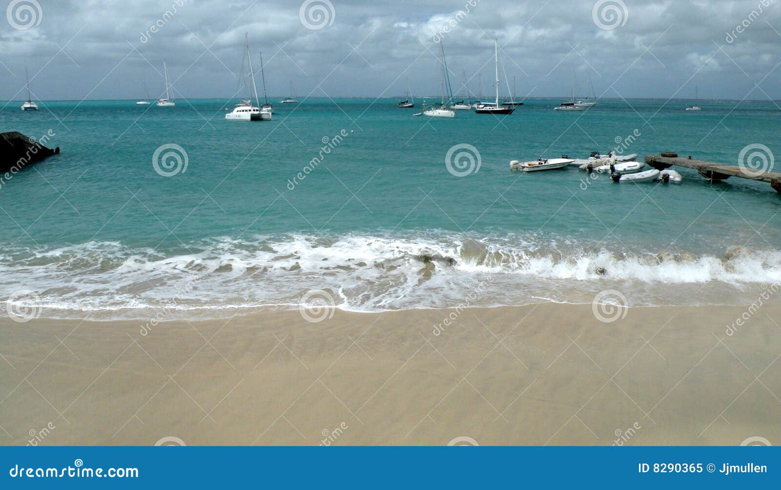 Peaceful Caribbean harbor stock image. Image of island - 8290365