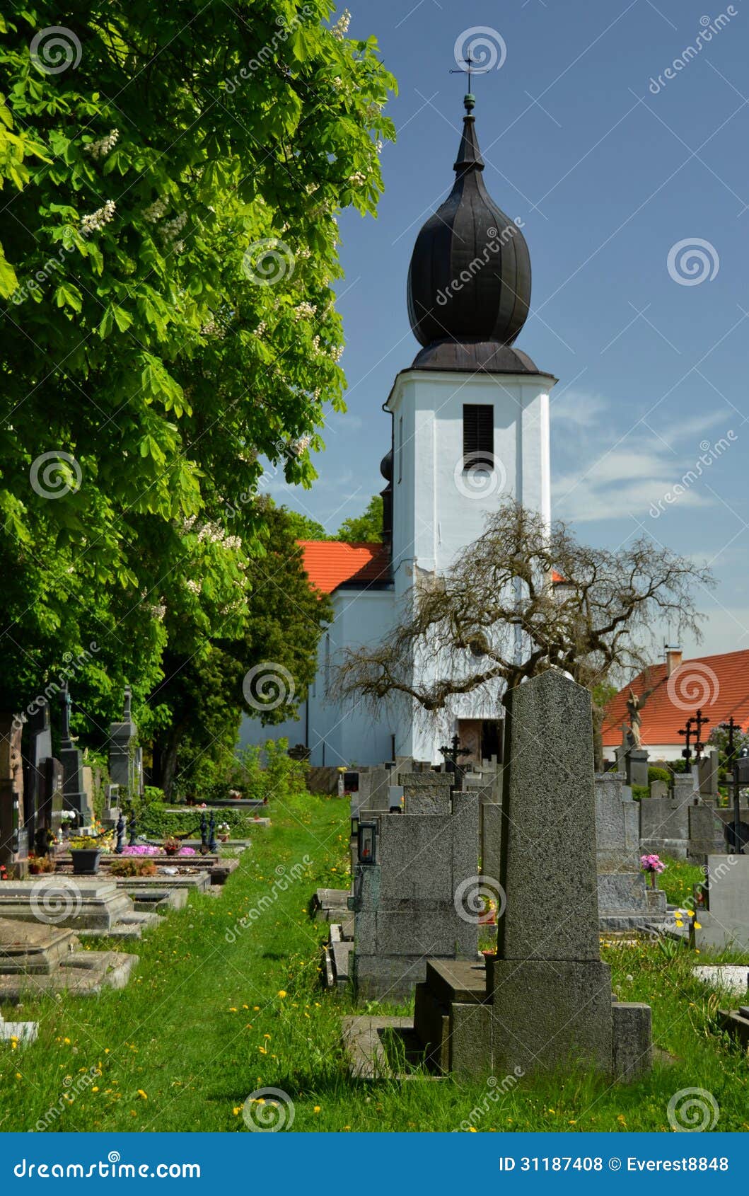 A peaceful cemetery stock photo. Image of serene, village - 31187408
