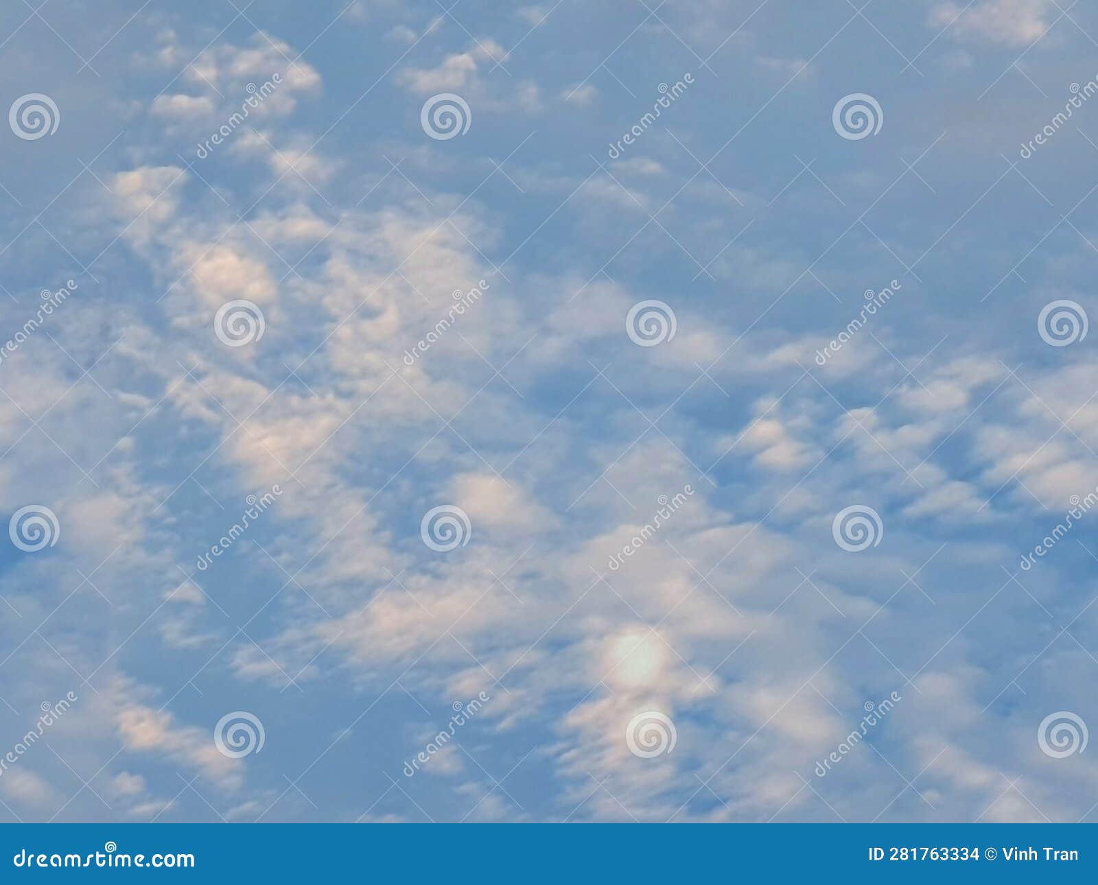 Peaceful Clouds Floating in the Blue Sky in the Afternoon. Seamless Cloud Sky Stock Photo ...